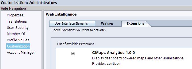 Install Guide- CMaps Analytics Extension for WebI | CMaps Analytics Connect