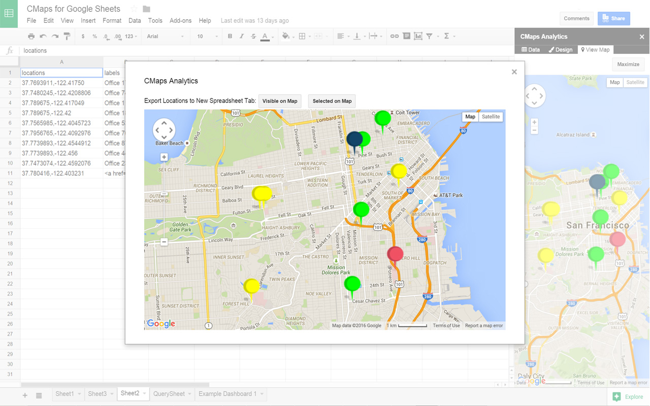 screenshot | CMaps Analytics Connect