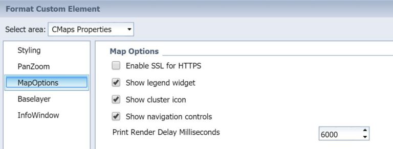 Create Printable Maps in Webi | CMaps Analytics Connect