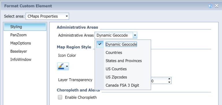Create a Region Map in SAP Web Intelligence | CMaps Analytics Connect